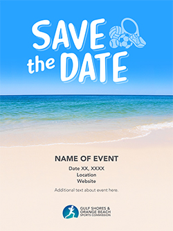 Custom Sports Save the Date | Gulf Shores & Orange Beach